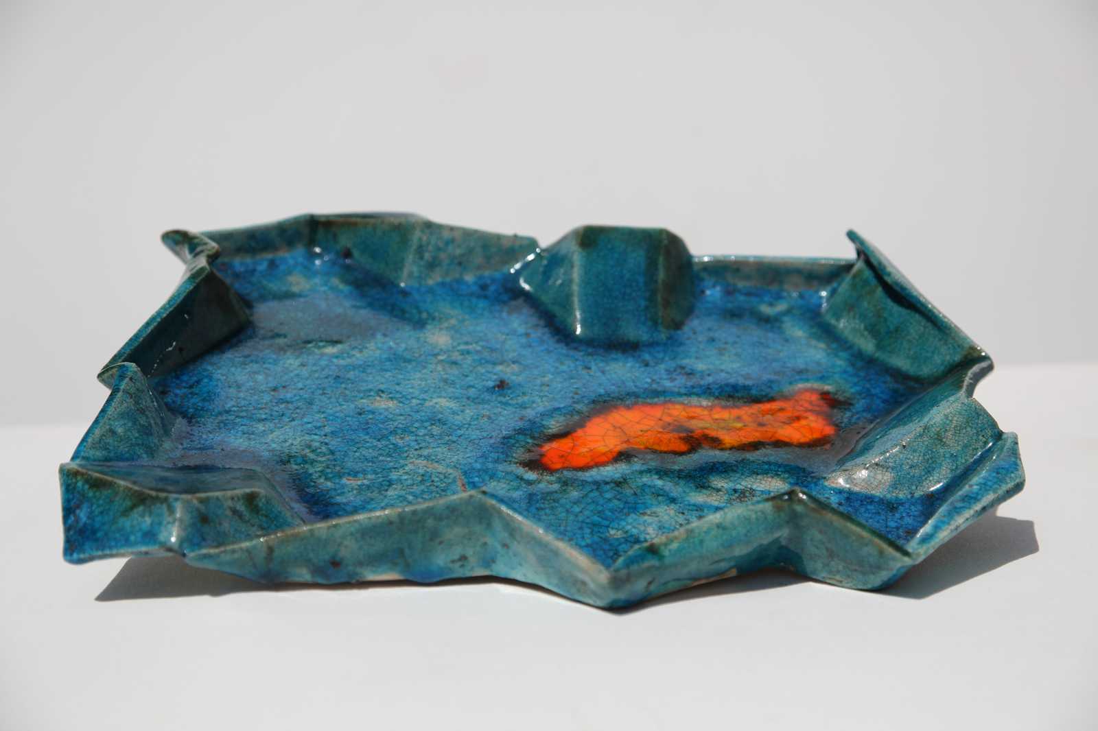 Elnaz Nourizadeh ceramic Blue Pond Earthenware Ceramic, Oxidation ...